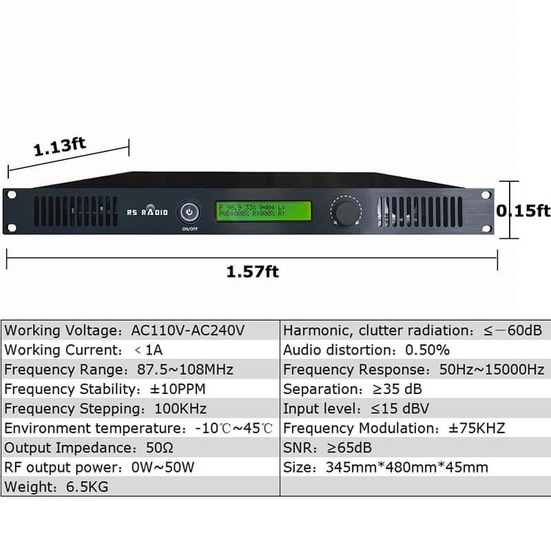 50W FM Transmitter RS RADIO - FM Transmitter | RS-RADIO - RS-RADIO